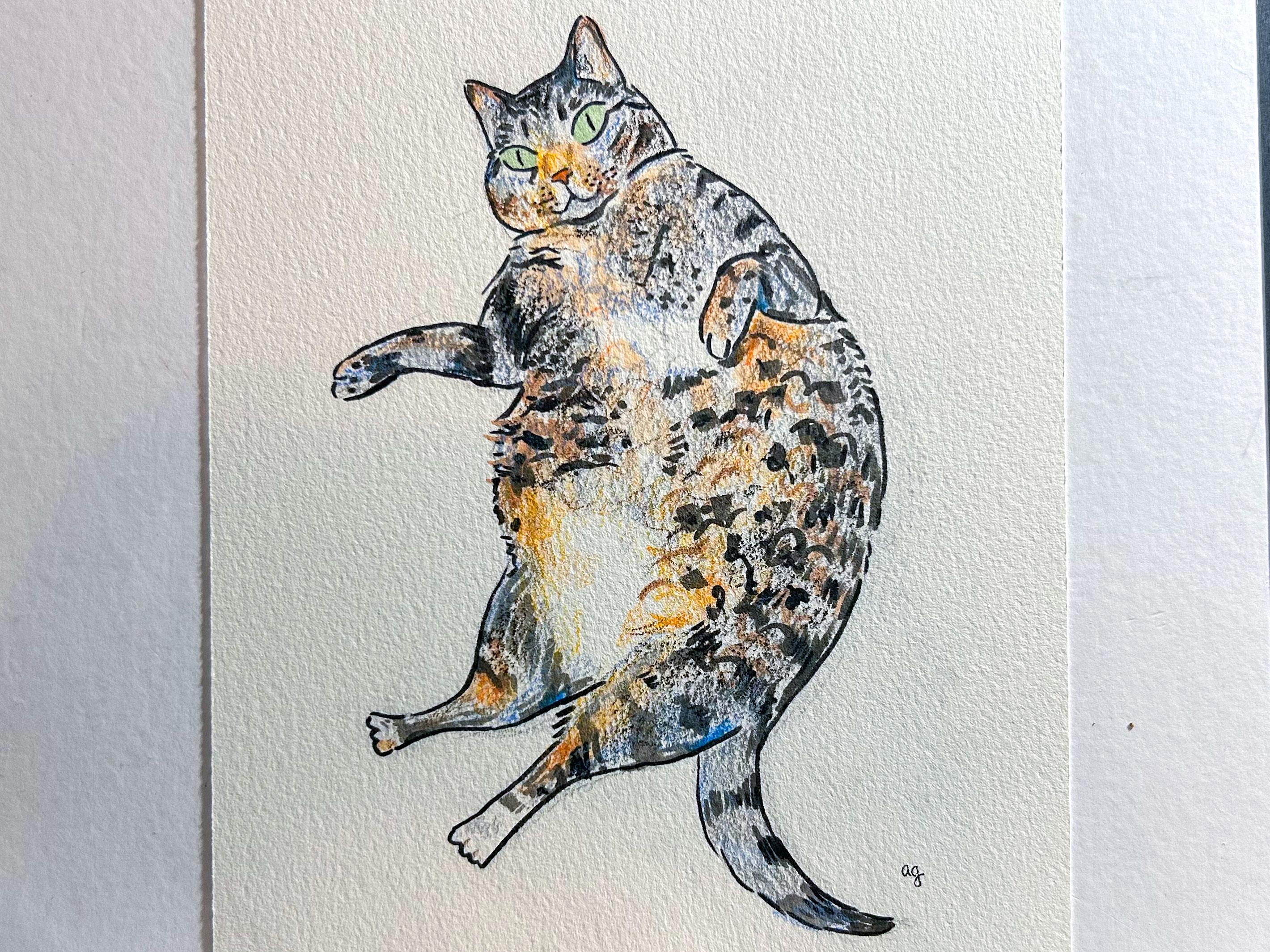 Badly Drawn Pet Portrait, Custom Hand Drawn Pet Portrait, Mixed Media ...
