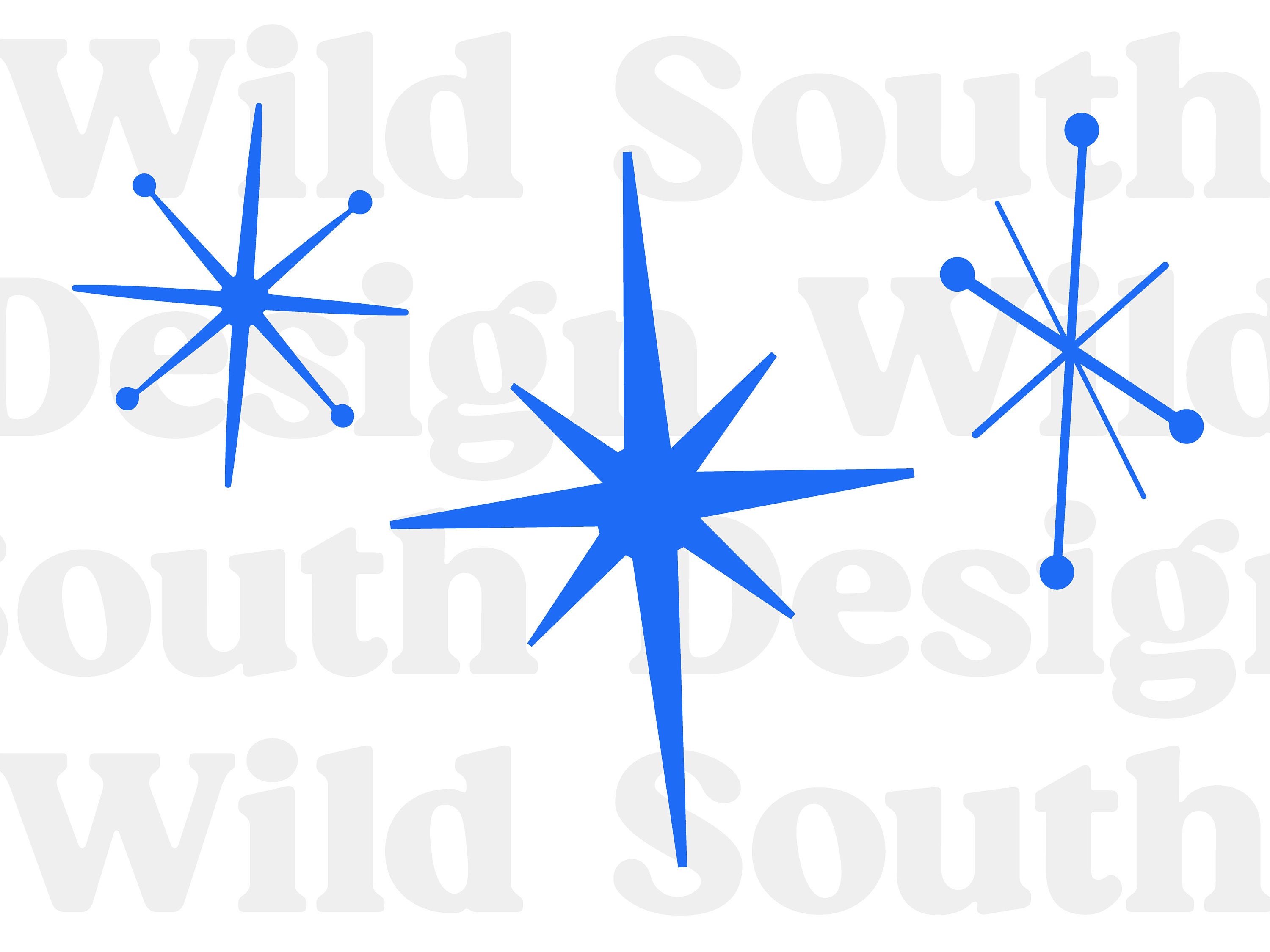 Retro Stars Clipart - Set of 3 Retro Atomic Stars - Midcentury Modern ...