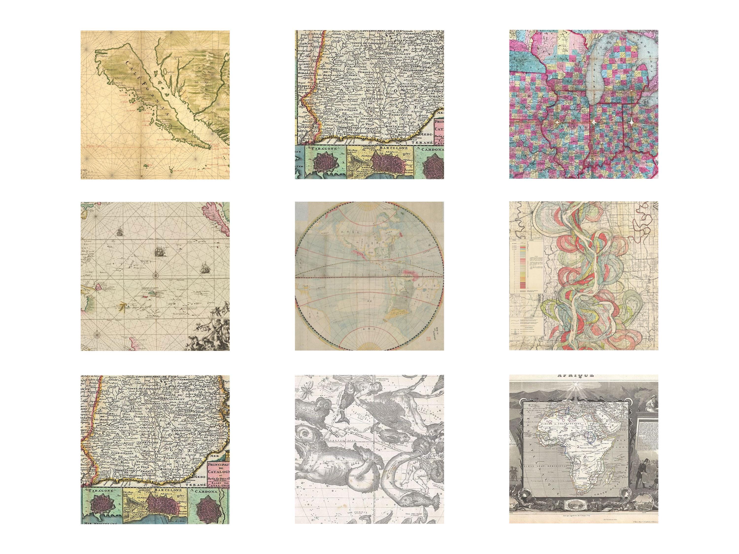 Antique Maps Digital Paper, Vintage Maps, World Map Scrapbook Paper ...