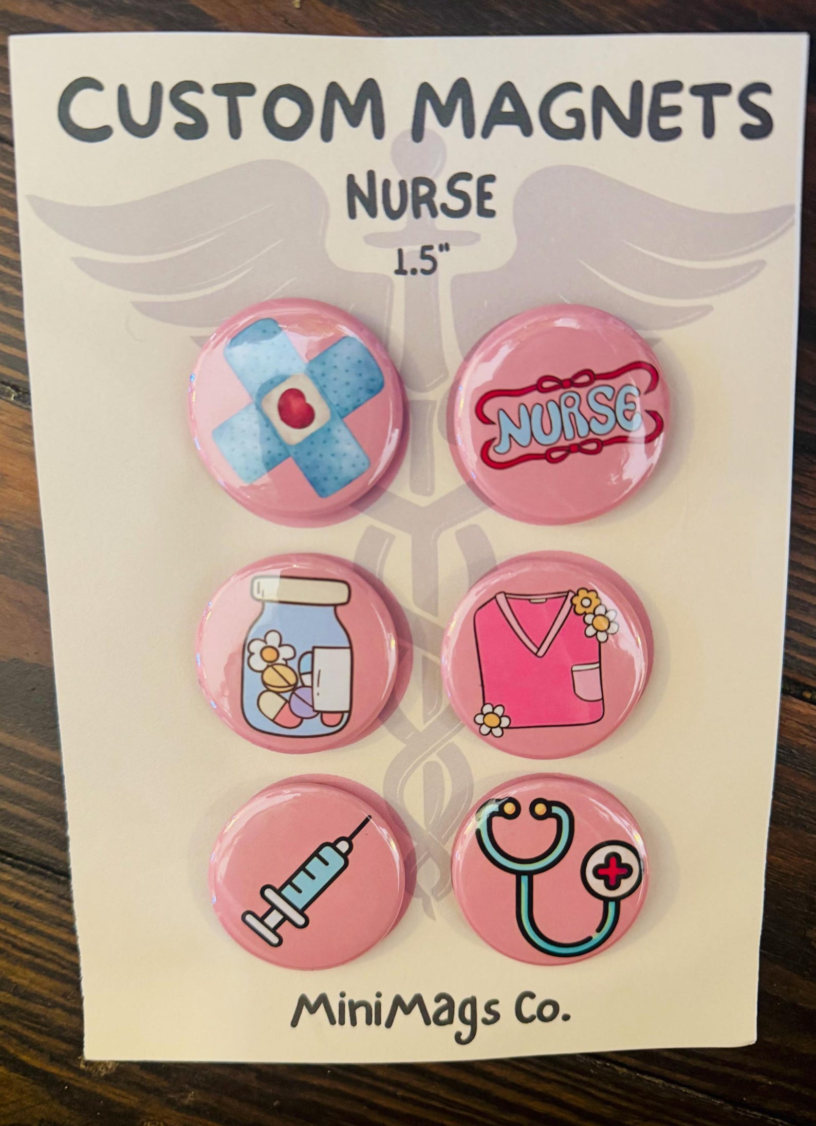 Nurse Magnet Set| 1.5" Custom Button Magnets| Nurses Appreciation Gift ...