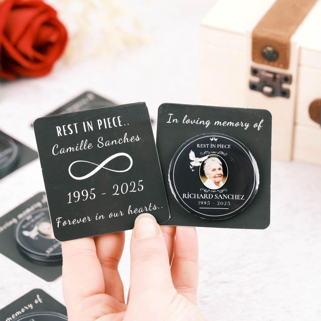 Memorial Magnet: in Loving Memory Keepsake, Funeral Favor, Sympathy ...