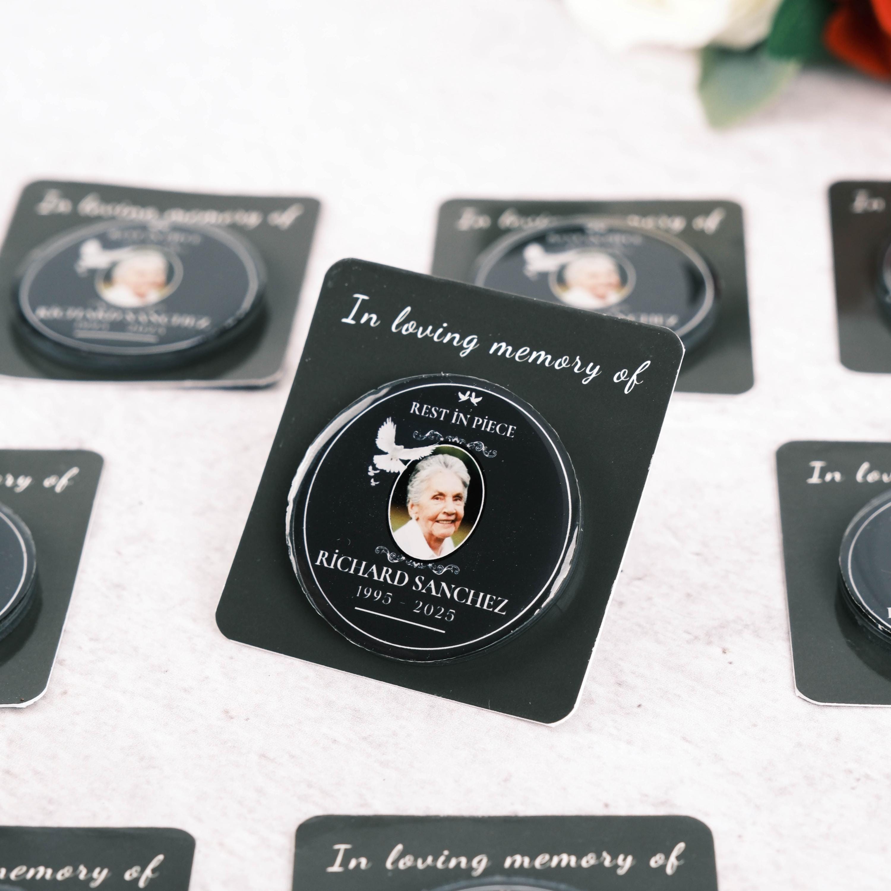 Memorial Magnet: in Loving Memory Keepsake, Funeral Favor, Sympathy ...