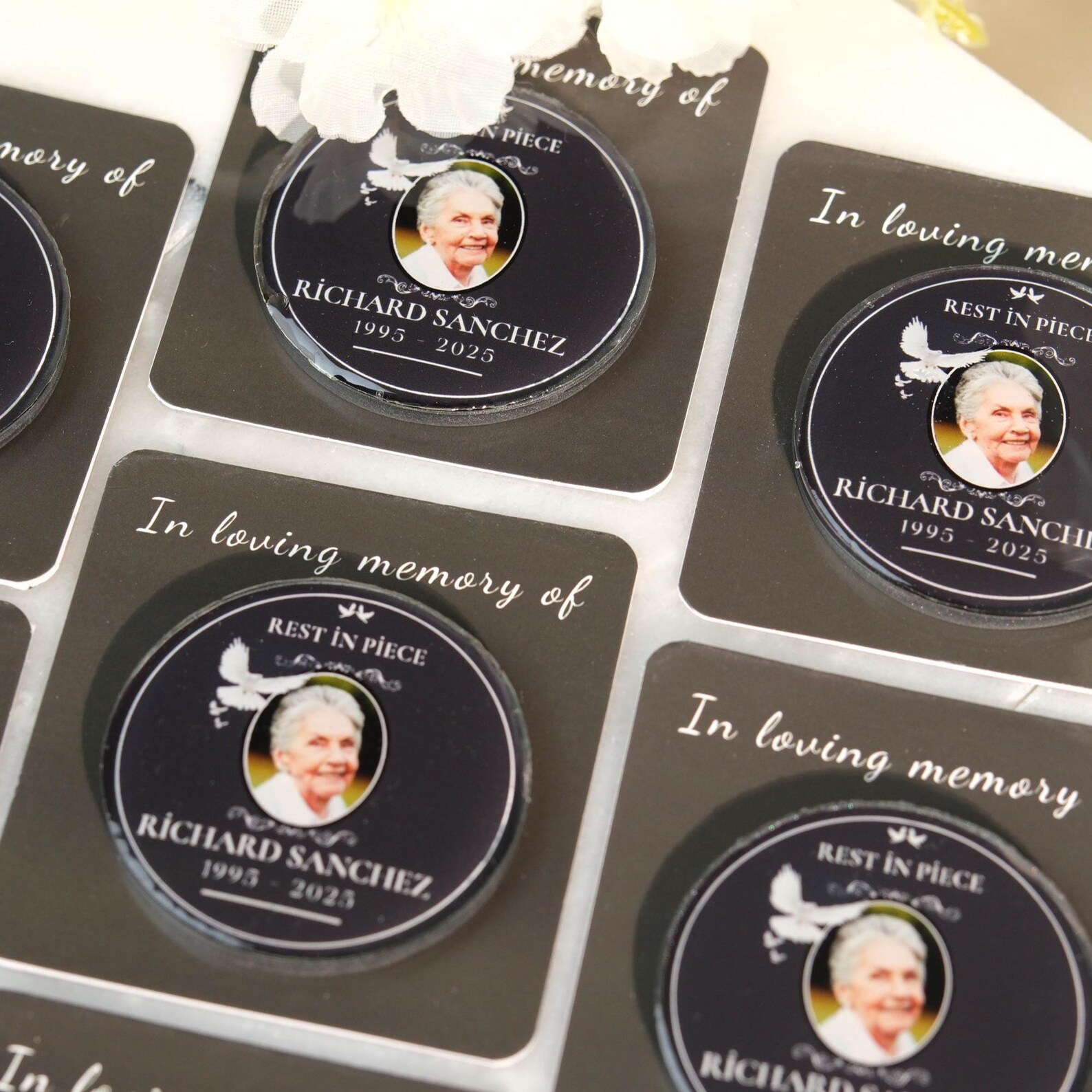 Memorial Magnet: in Loving Memory Keepsake, Funeral Favor, Sympathy ...