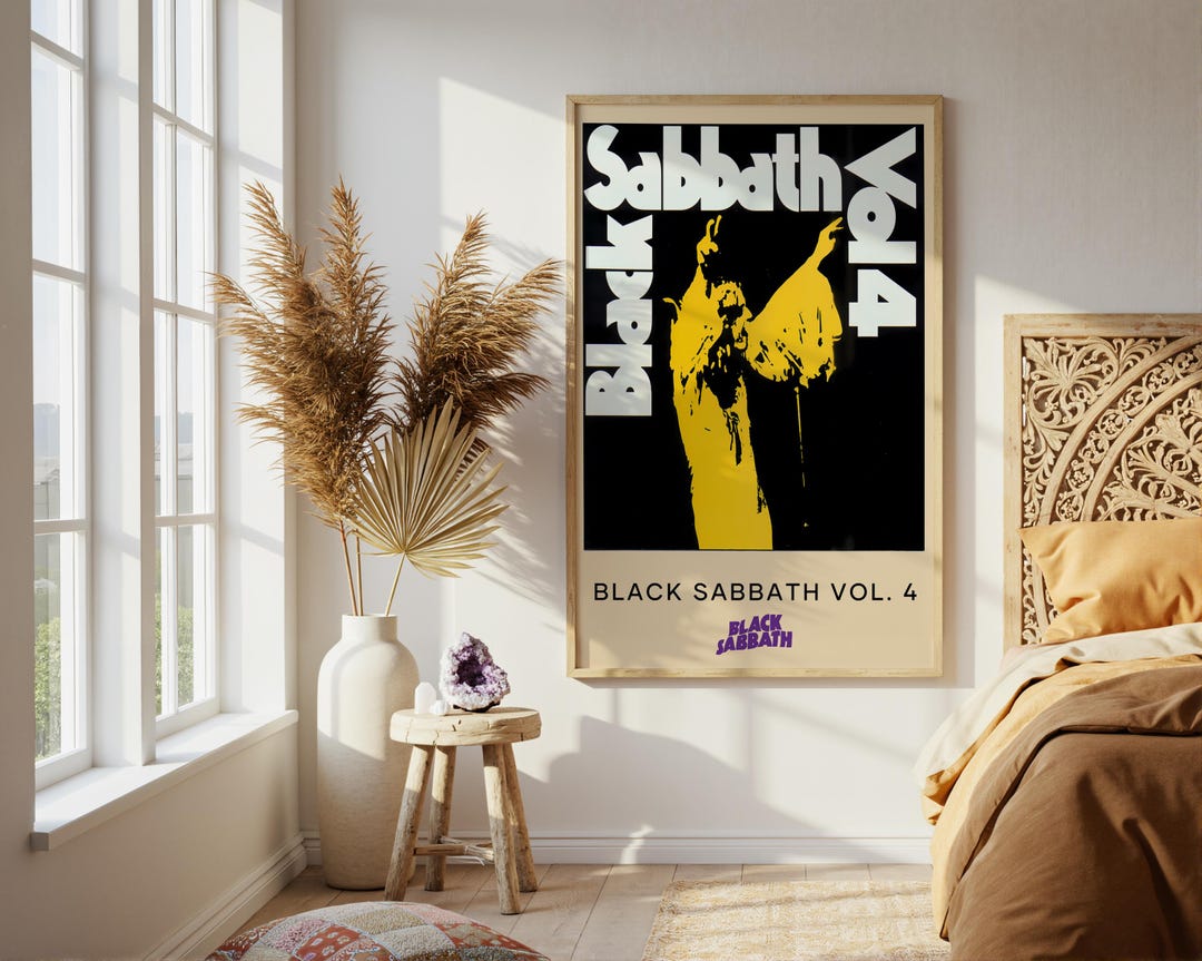 Black Sabbath Poster | Black Sabbath Vol. 4 Poster | Rock Music Poster ...