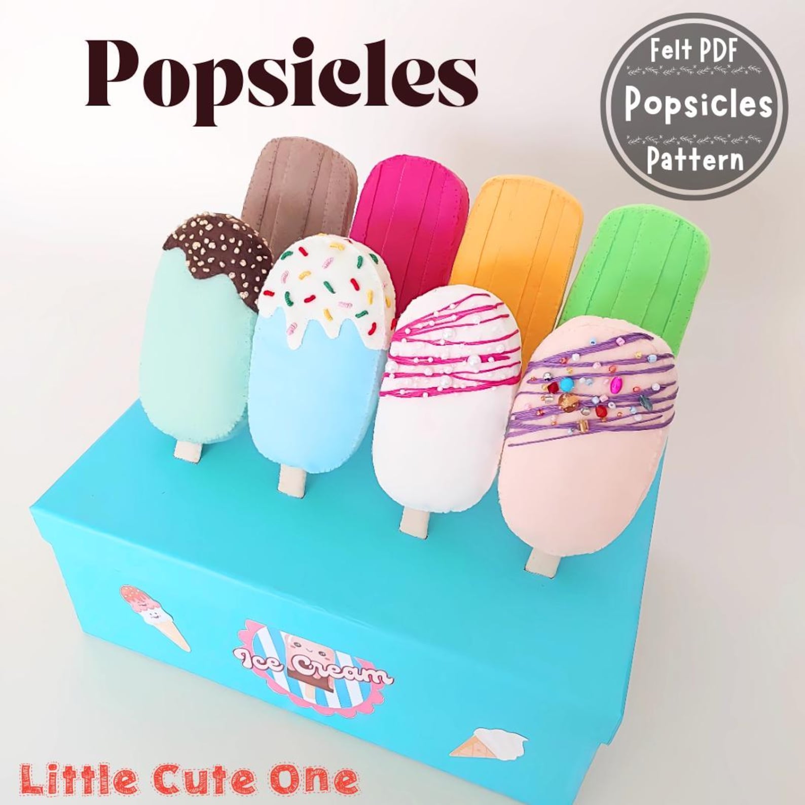 Felt Popsicles Ice Cream -no.42- PDF Pattern - Etsy