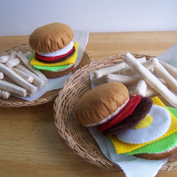 Felt Hamburger - Etsy
