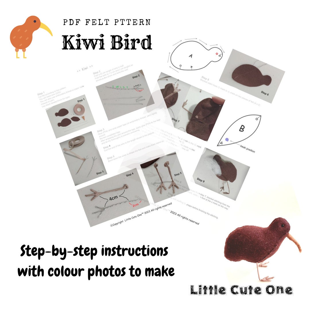 Kiwi -no.23- PDF Pattern - Etsy