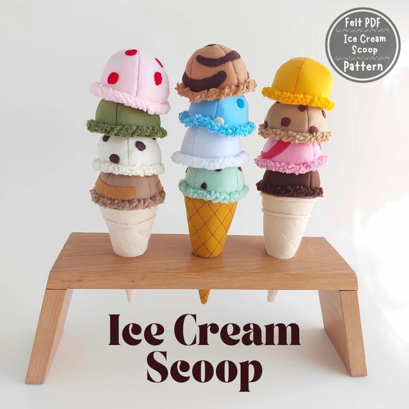 Felt Ice Cream Cones - Etsy