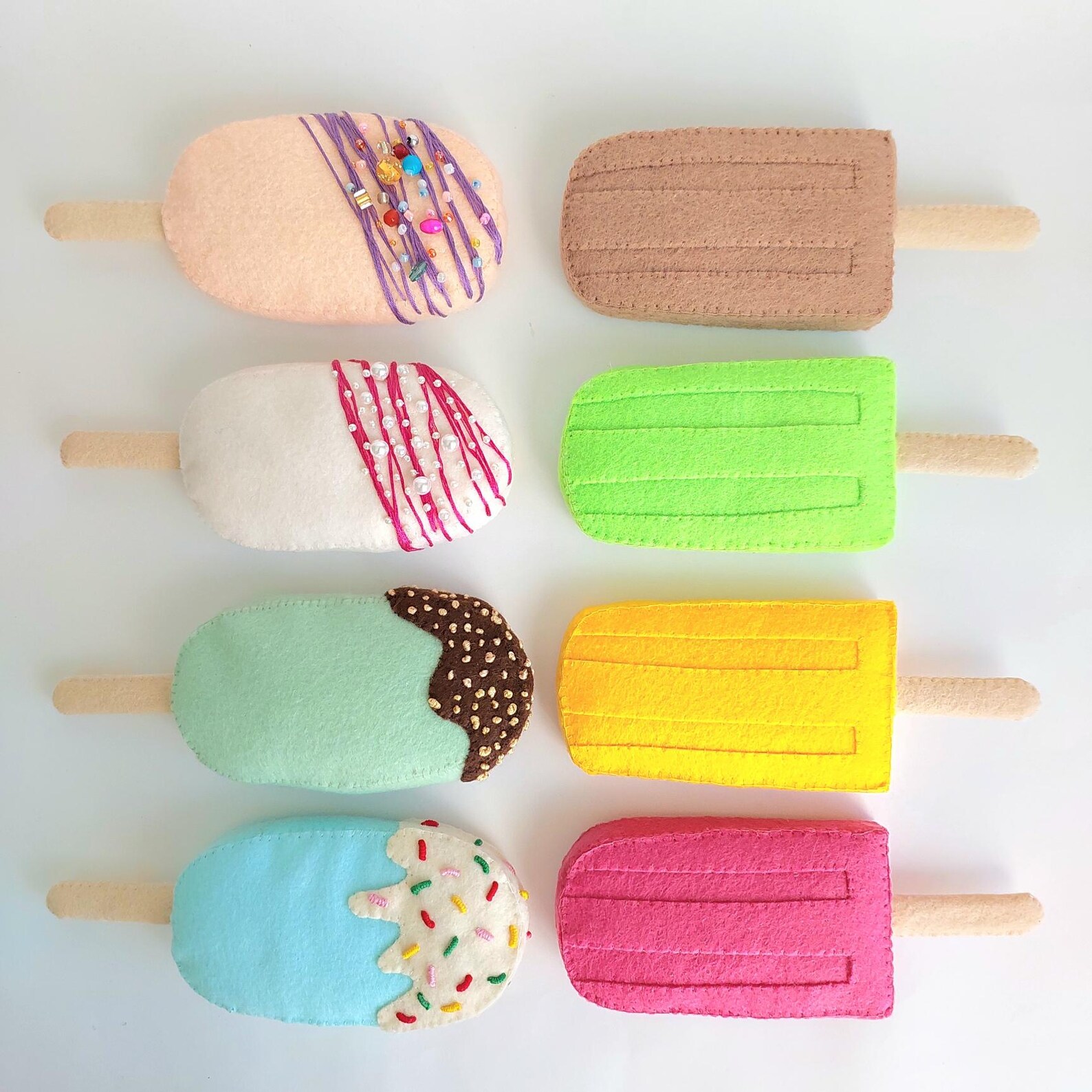 Felt Popsicles Ice Cream -no.42- PDF Pattern - Etsy