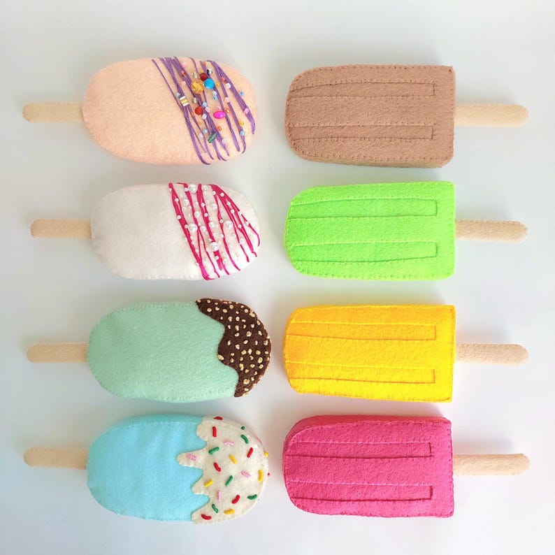 Felt Popsicles Ice Cream -no.42- PDF Pattern - Etsy