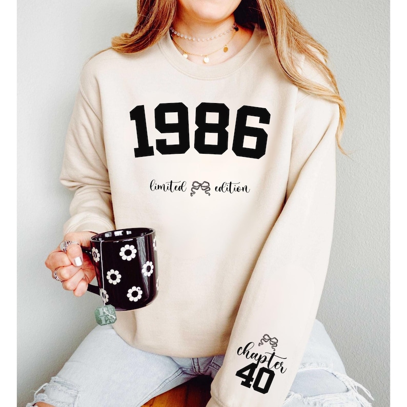 Personalized 1986 Retro Birthday Sweatshirt, Limited Edition 1986 ...