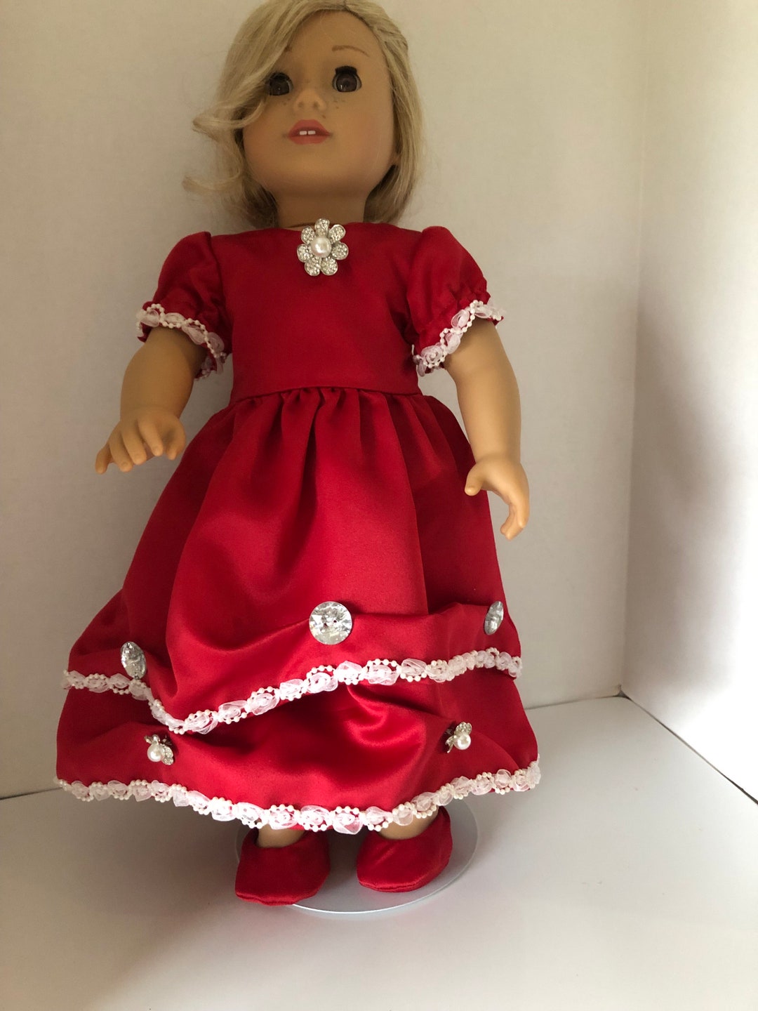 Red Pull up Long Dress for 18 American Girl Doll - Etsy