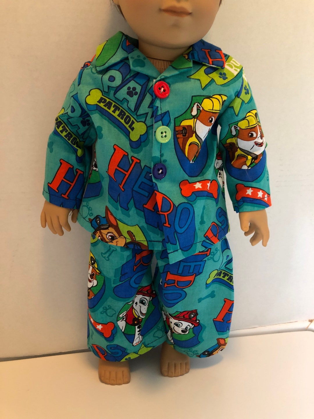 Teal Paw Patrol for 15” or 18” American Boy Doll - Etsy