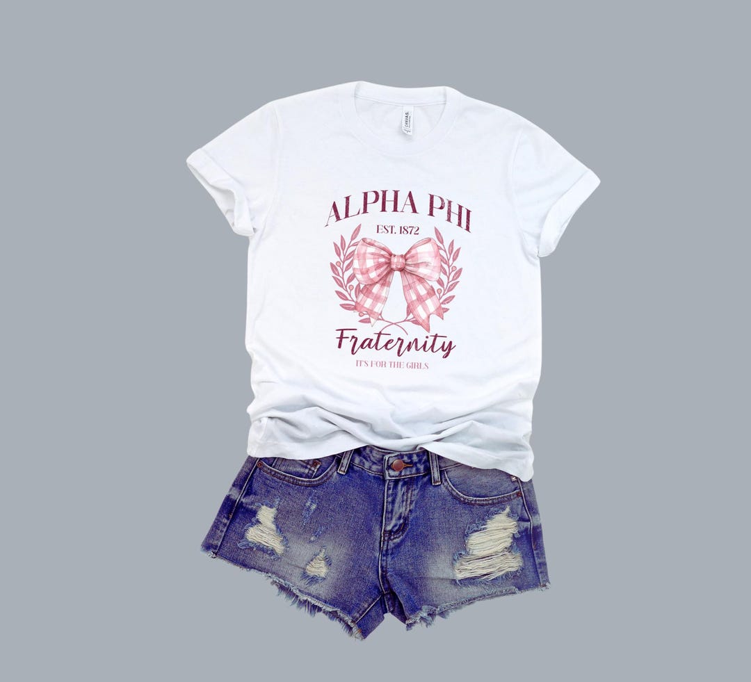 Alpha Phi Custom Tee, Fraternity Sorority Shirt College Student Gift ...