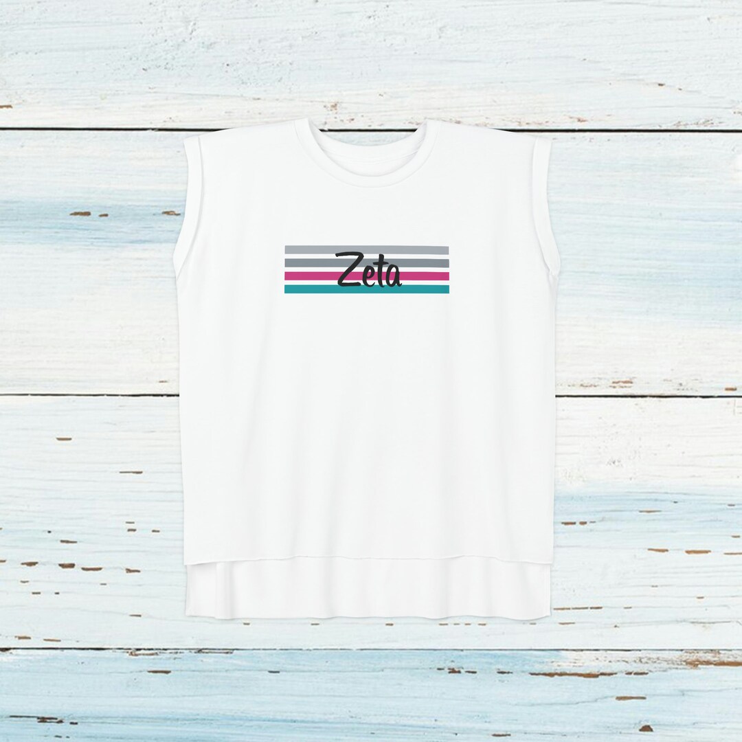 Zeta Tau Alpha Zeta ZTA Sorority Bella Canvas Rolled Sleeve Tee - Etsy