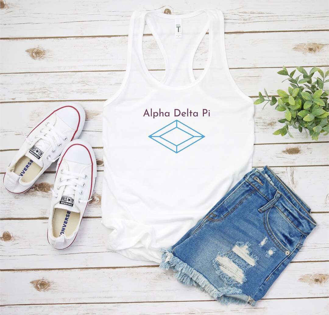 Alpha Delta Pi Adpi Custom Racerback Tank Top by Next Level - Etsy