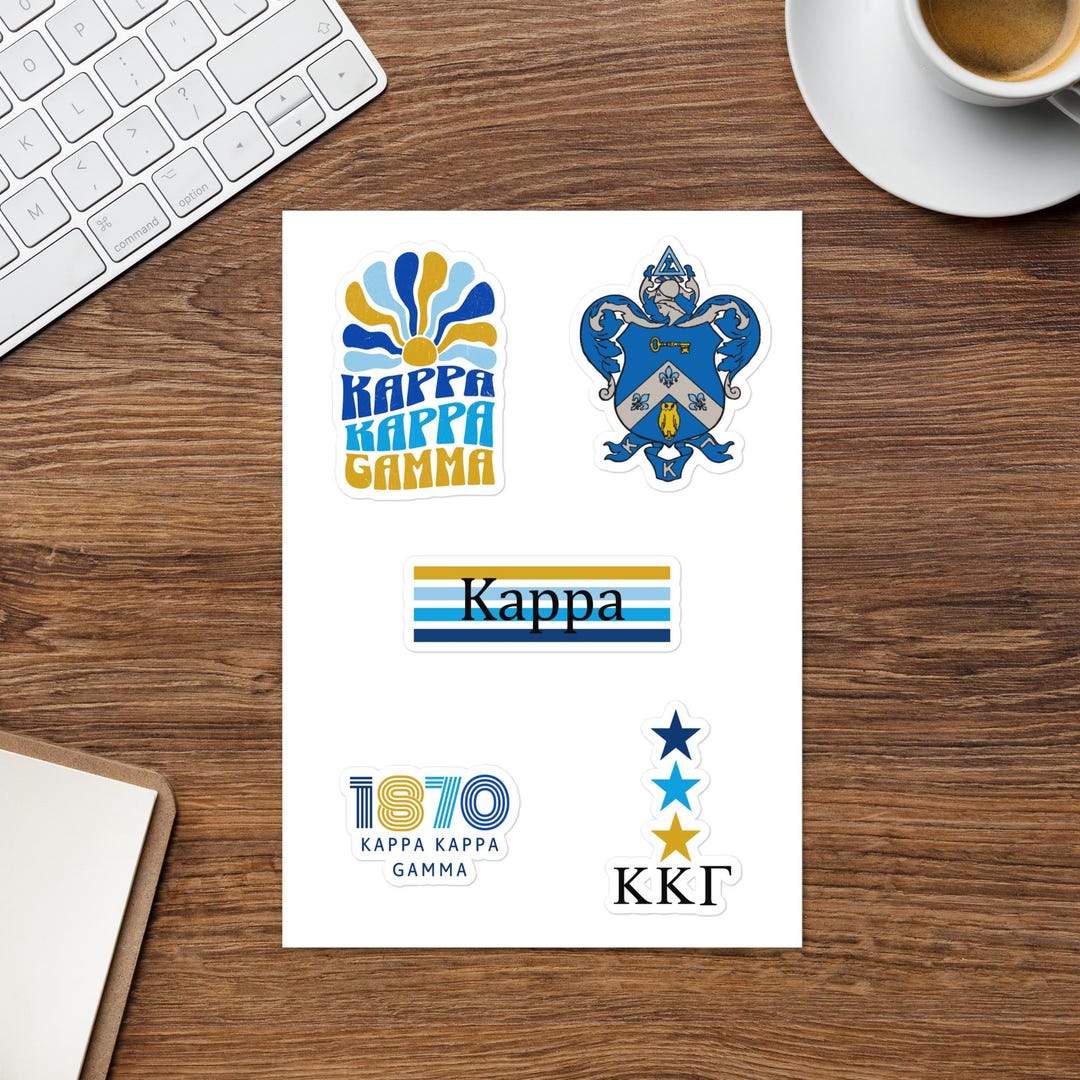 Kappa Kappa Gamma Custom Designed Decals, Sticker Sheet - Etsy
