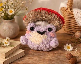 Mushroom Frog Crochet Pattern | Amigurumi Woodland Decor (PDF Pattern ...