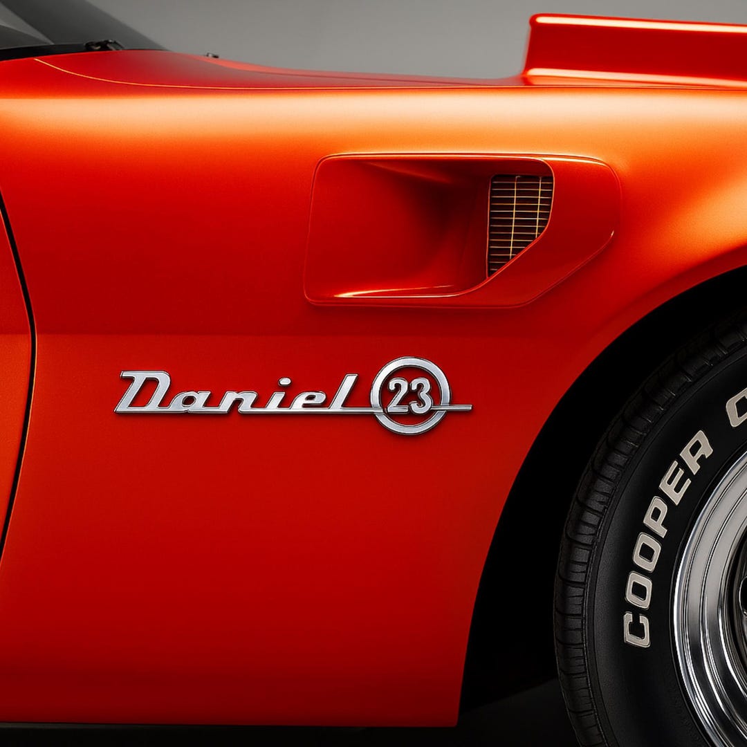 Personalized Metal Emblems, Customized Name With Number Badge for Car ...