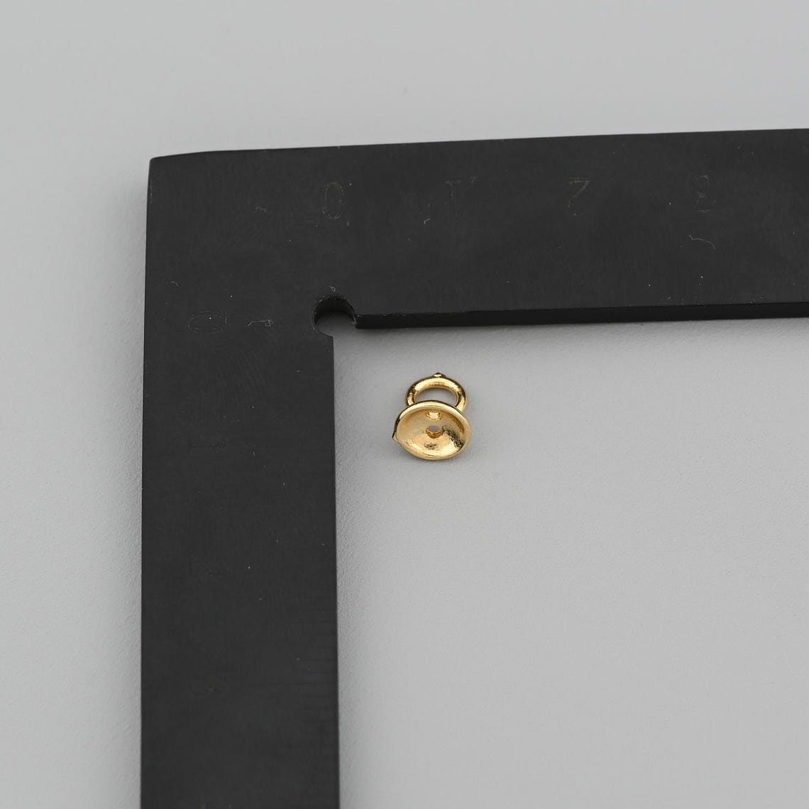 Hanging Bead Cap With Loop in 18K Gold Filled Smooth Dome Design for ...