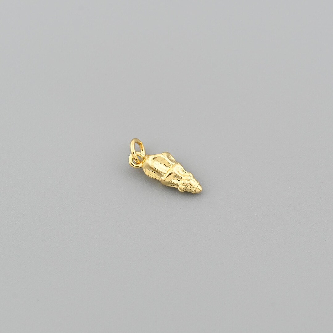 Ocean Inspired 18K Gold Filled Conch Charm Pendant With Realistic ...