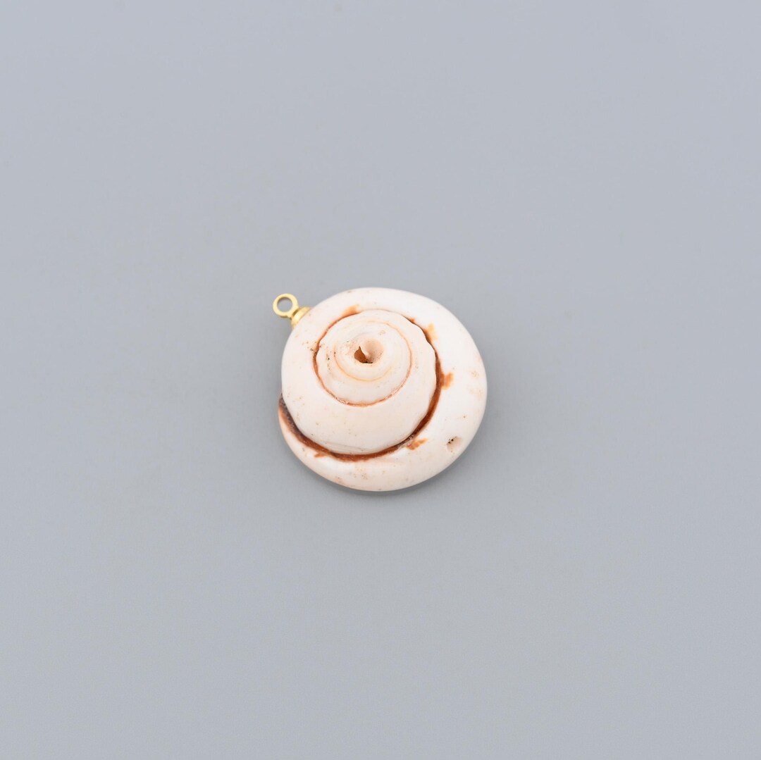 Natural Spiral Shape Sea Shell Pendant With 18K Gold Filled Bail for ...