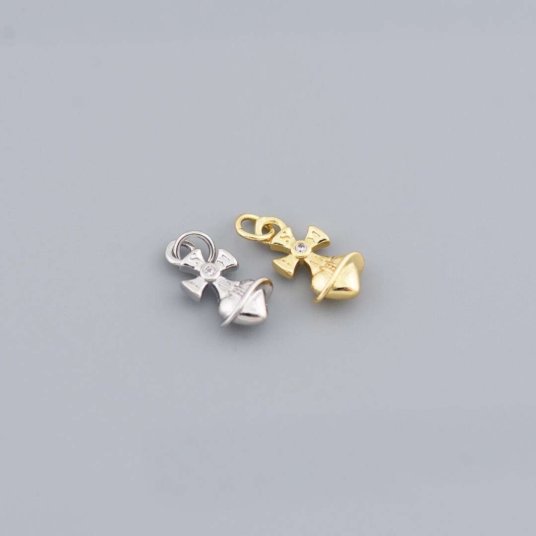 Creative 18K Gold Filled Cross Pendant Combined With Saturn Planet and ...
