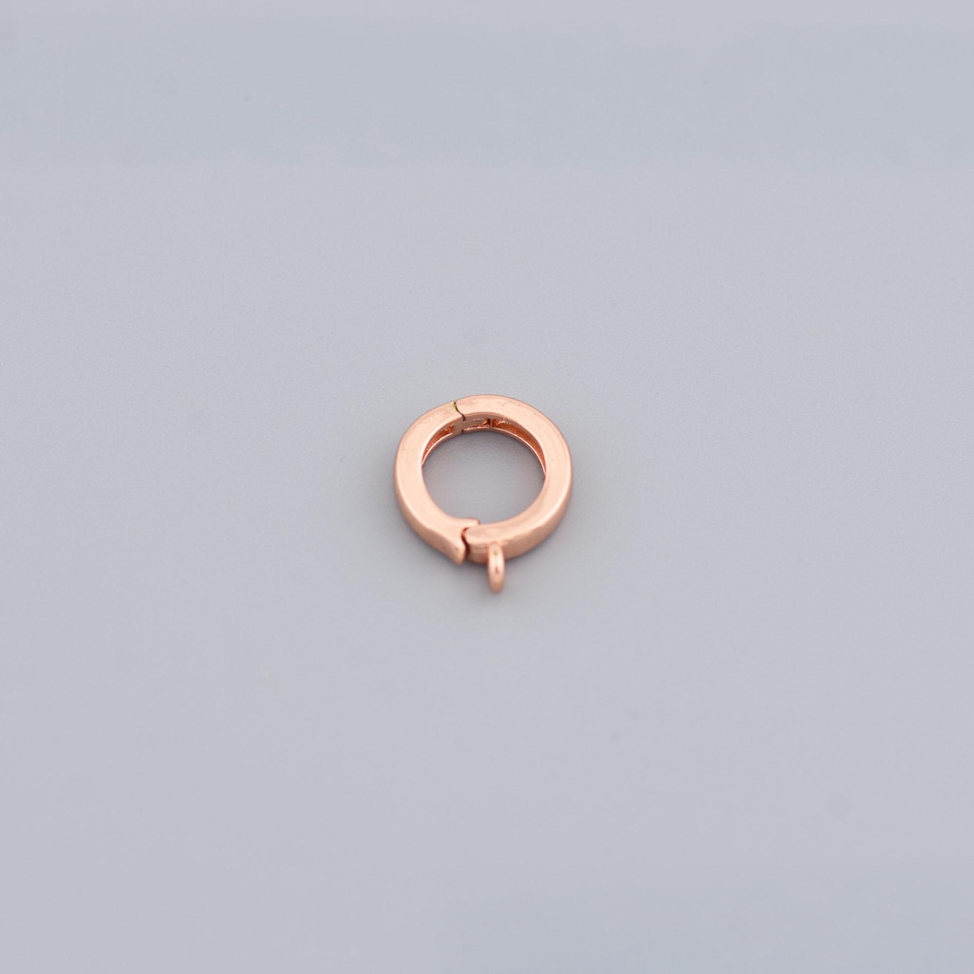 Durable Round Spring Ring Jewelry Connector, 18K Gold Filled and Clasps ...