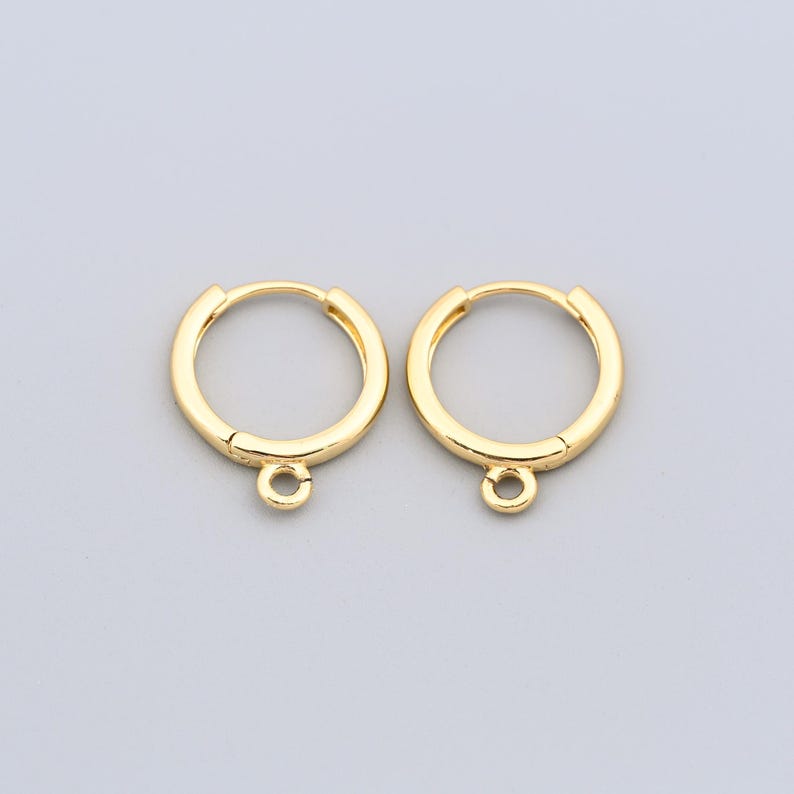 Minimal 18K Gold Filled Hoop Earrings With Small Loop for Delicate ...