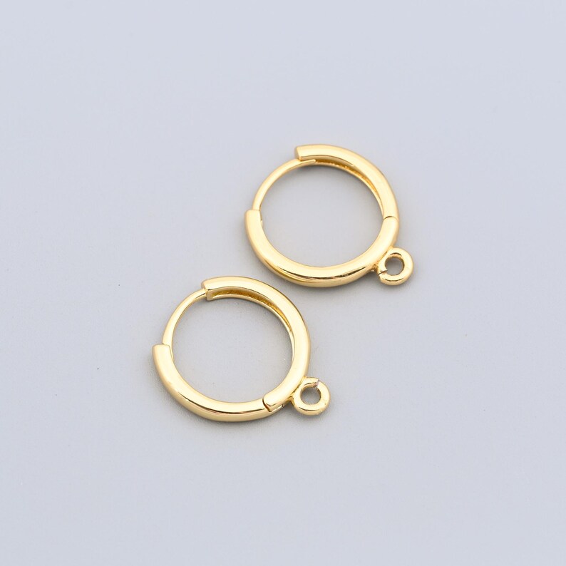 Minimal 18K Gold Filled Hoop Earrings With Small Loop for Delicate ...