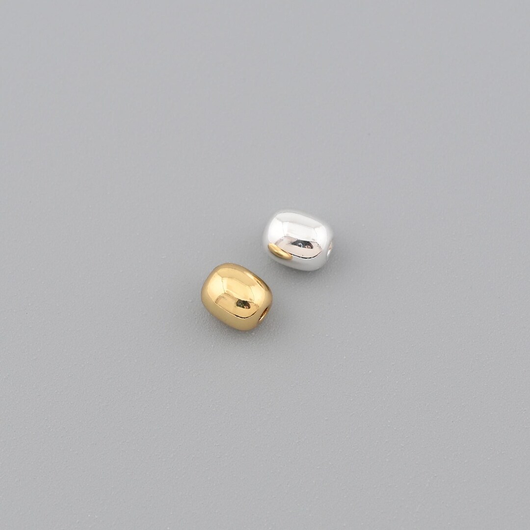 Elegant 18K Gold Filled Oval Spacer Beads With Smooth Surface for ...