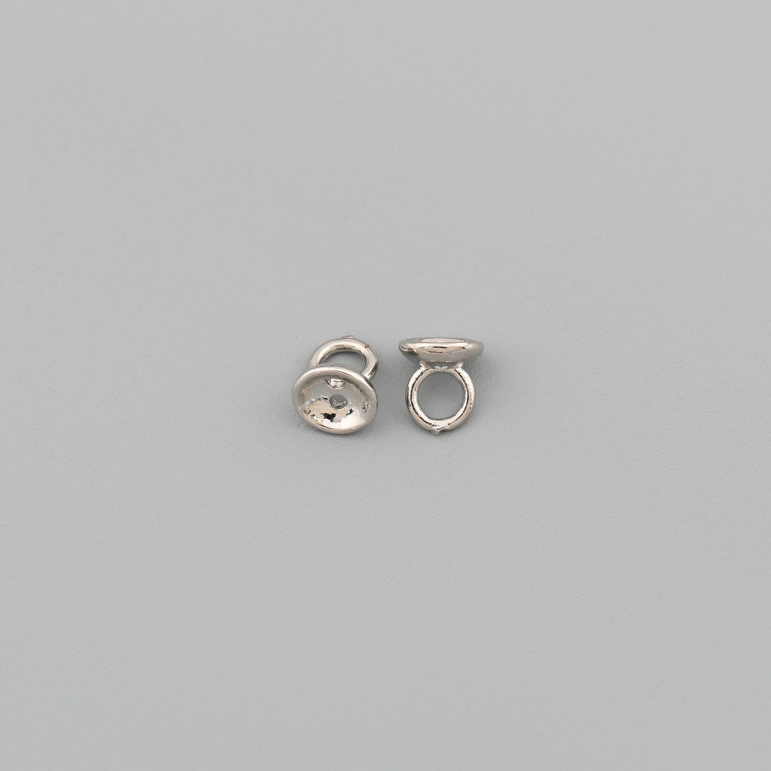 Hanging Bead Cap With Loop in 18K Gold Filled Smooth Dome Design for ...