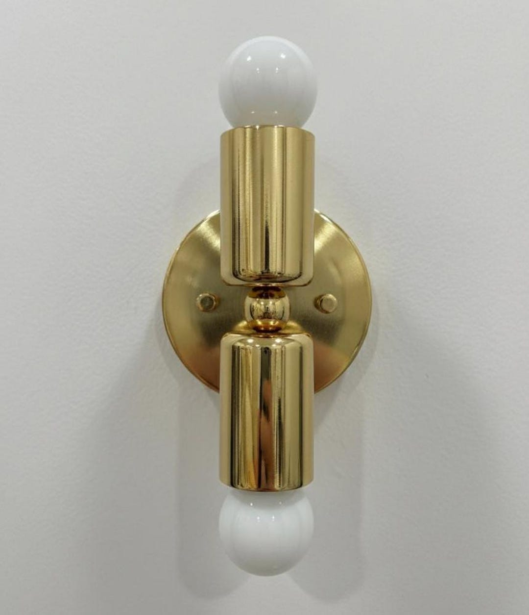 Handmade Solid Brass Sconce | Mid Century Modern Wall Light | Vintage ...