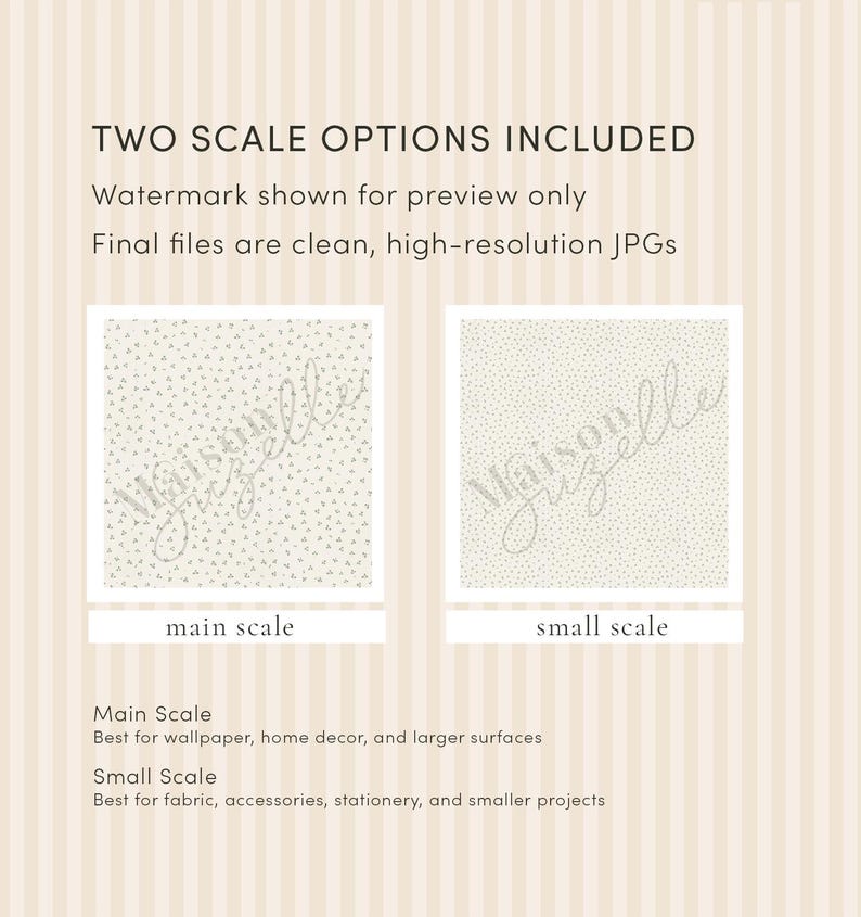 Faded Blossom Ditsy Seamless Pattern JPG, Linen Floral Digital Paper ...