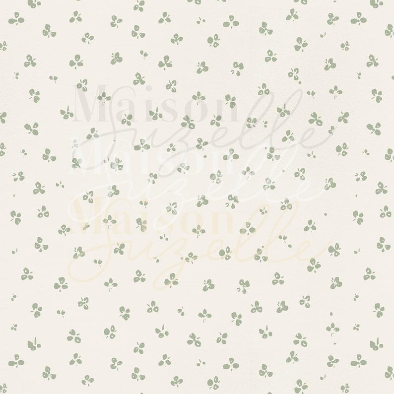 Faded Blossom Ditsy Seamless Pattern JPG, Linen Floral Digital Paper ...
