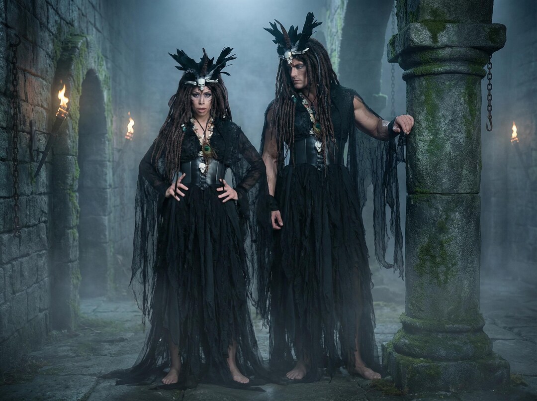 Voodoo Witch Costume,larp Costume, Demon Costume,larp Cosplay, Costume ...