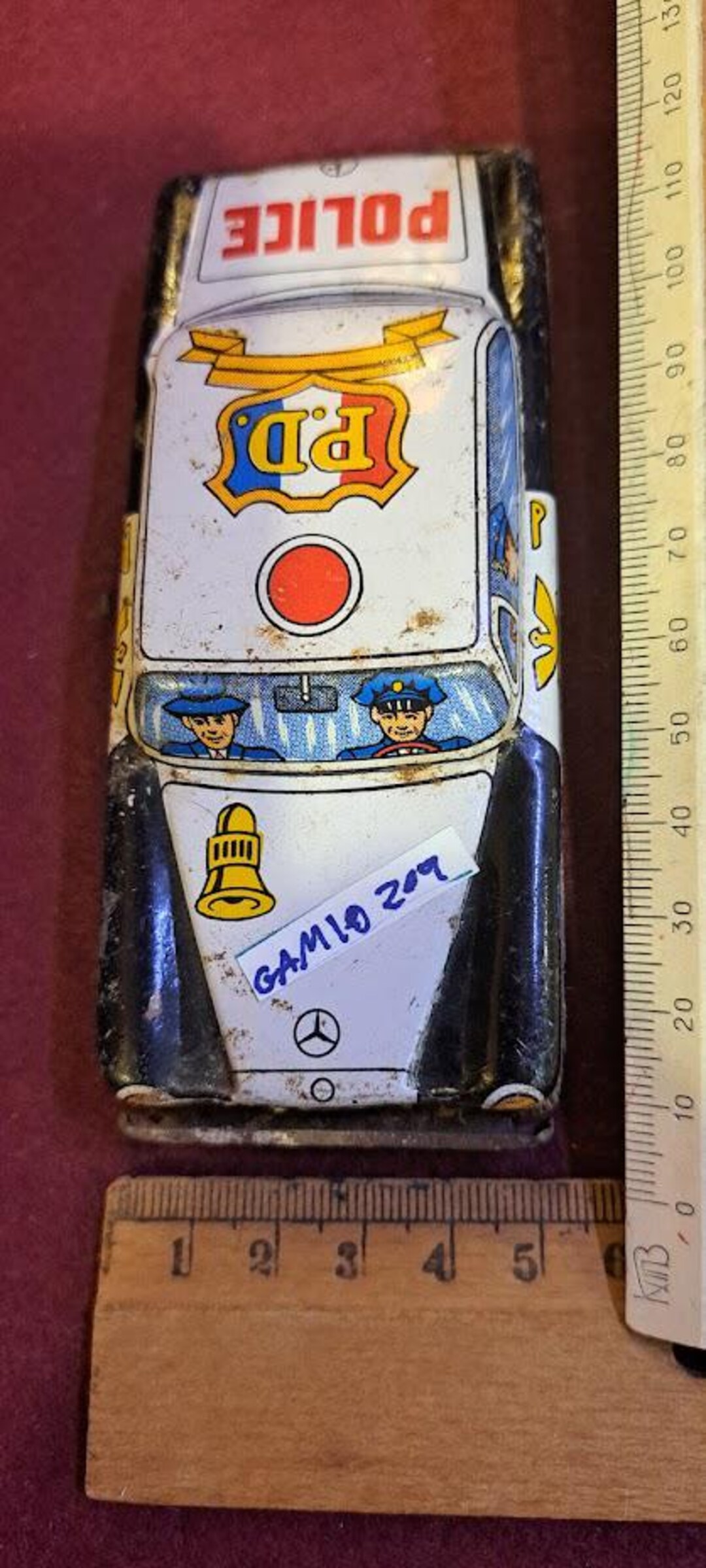 Vintage Tin Police Car Model [GAM10209] - Etsy
