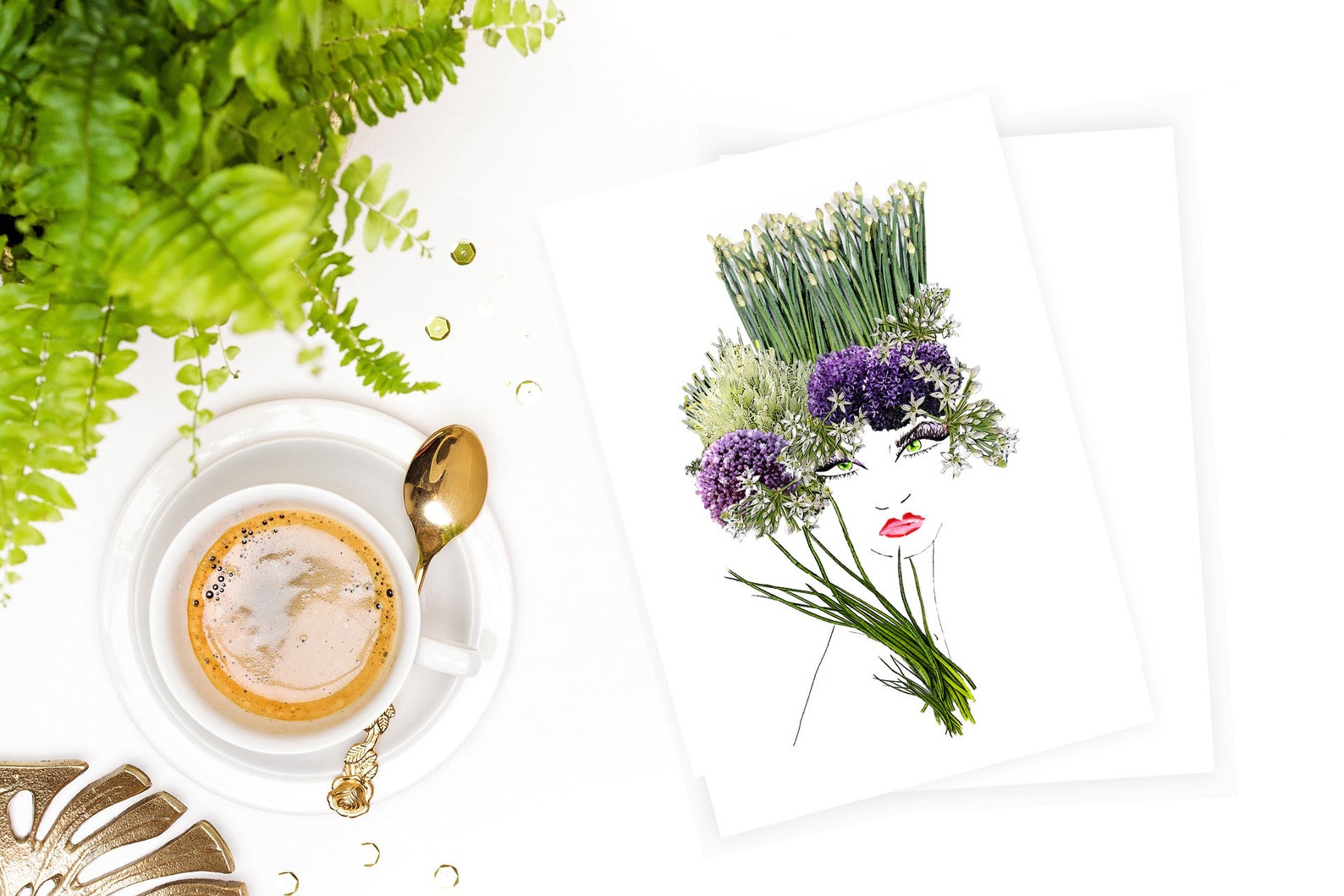 Culinary Herb- Printable - Kitchen Decor Chives- Watercolour Herbs ...