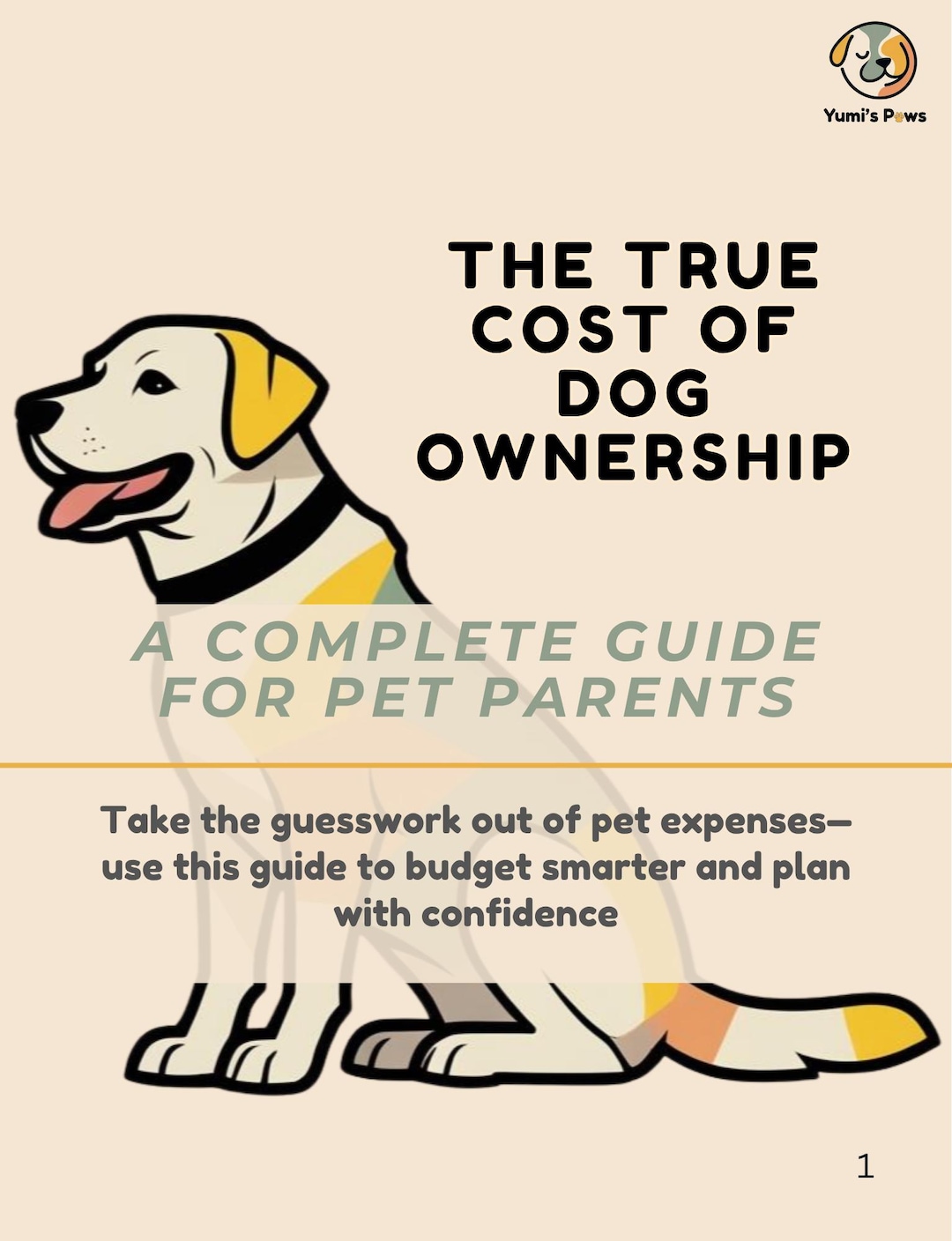 Dog Budget Planner: Puppy & Pet Cost Workbook (digital Download) - Etsy