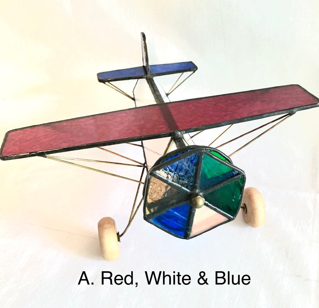Kaleidoscope Airplane, Stained Glass, Suncatcher, Office, Pilot, Baby ...