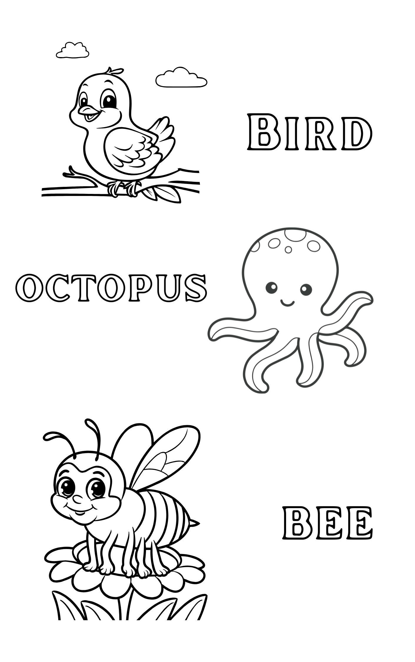 50 Printable Coloring Pages for Kids, Toddlers, Preschoolers, Coloring ...