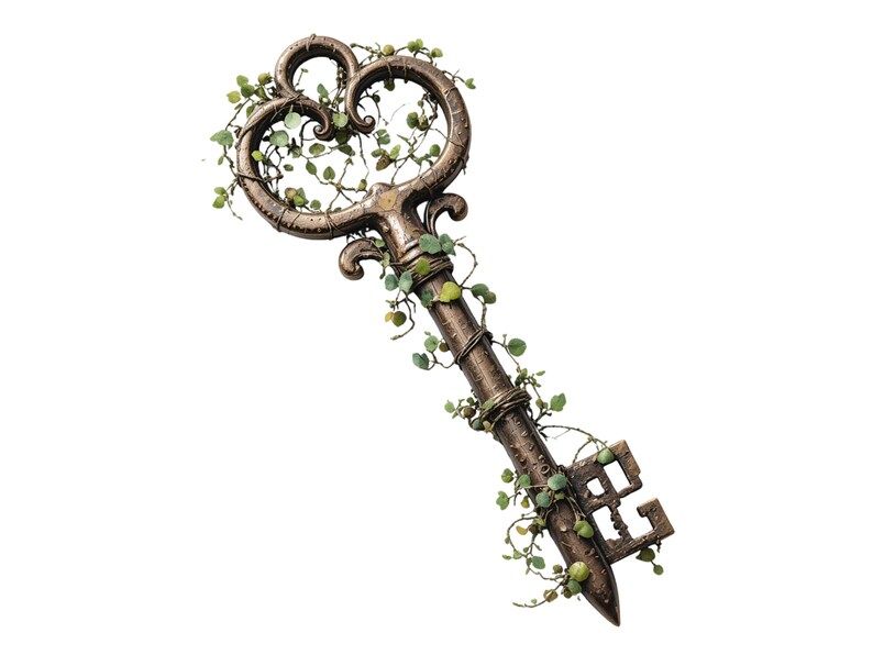 10 Magical Key Clipart, Printable Watercolor Clipart, Transparent SVG ...