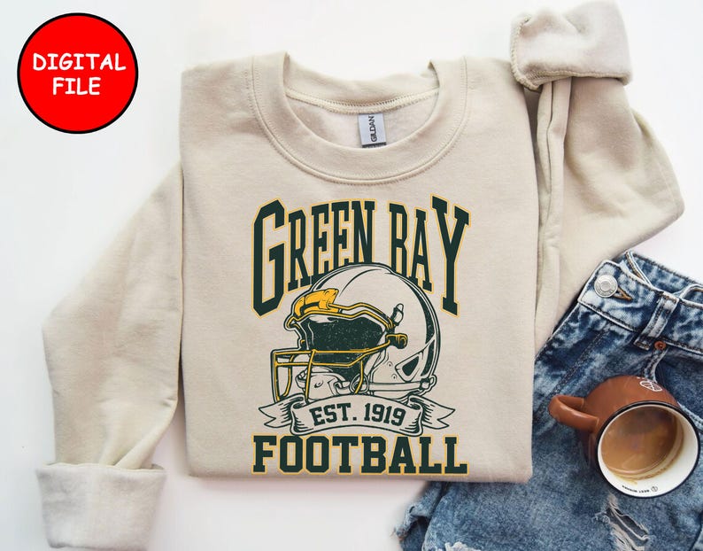 Green Bay Football Vintage PNG, Retro 1919 Helmet Design, Classic Game ...