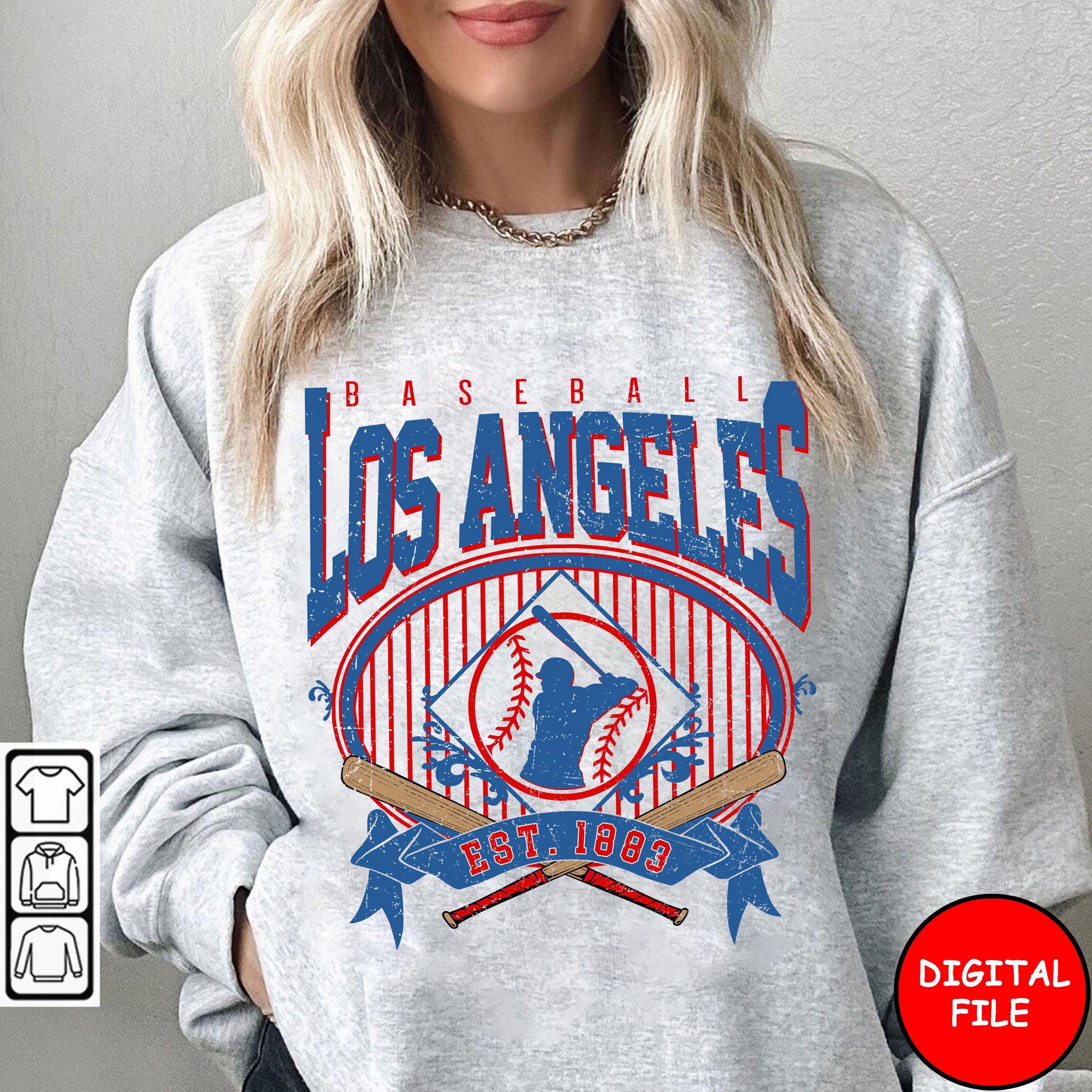 Retro Los Angeles Baseball 1883 PNG, Distressed Batting Silhouette ...