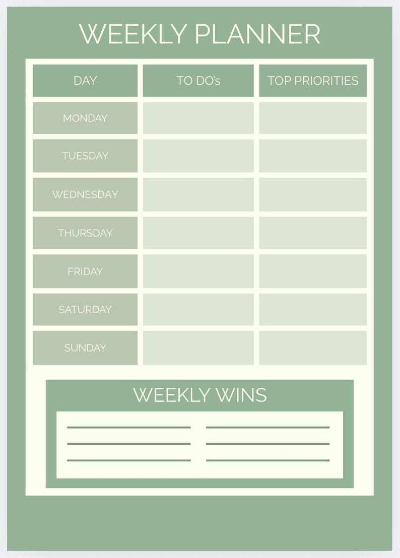 Busy Mum Daily Planner | Printable Organiser for Mums | Kids Schedule ...