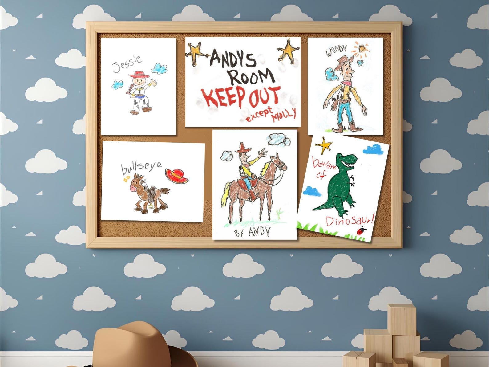Toy Story Poster, Toy Story Drawing, Toy Story Andy's Drawing Printable ...