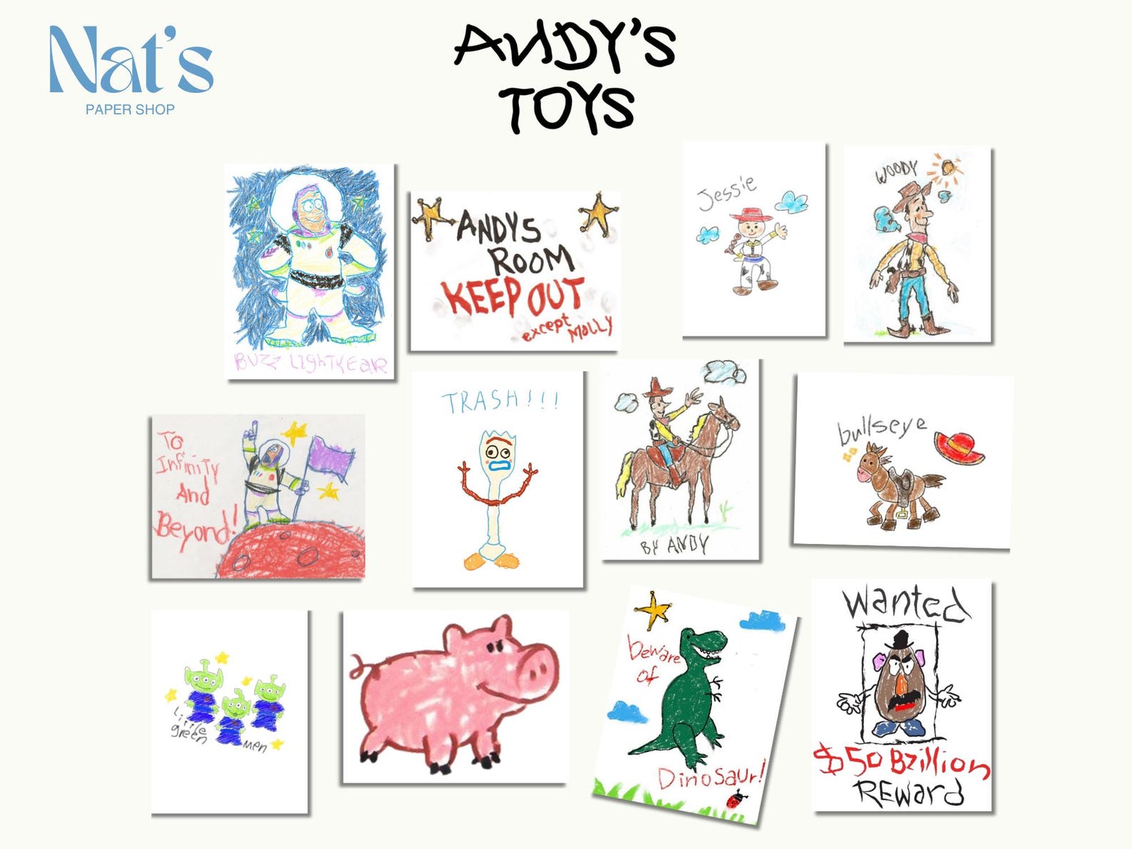 Toy Story Poster, Toy Story Drawing, Toy Story Andy's Drawing Printable ...