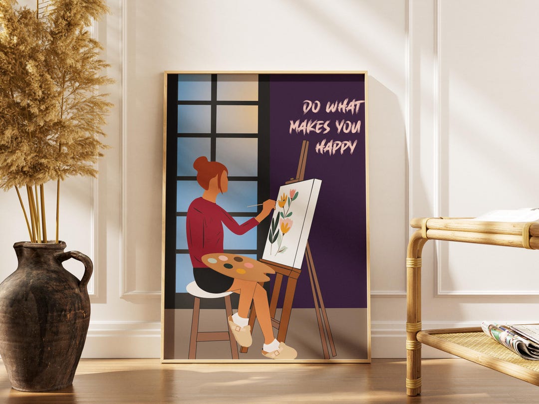 Painter Girl Art Print | Inspirational Quote (digital Download) - Etsy