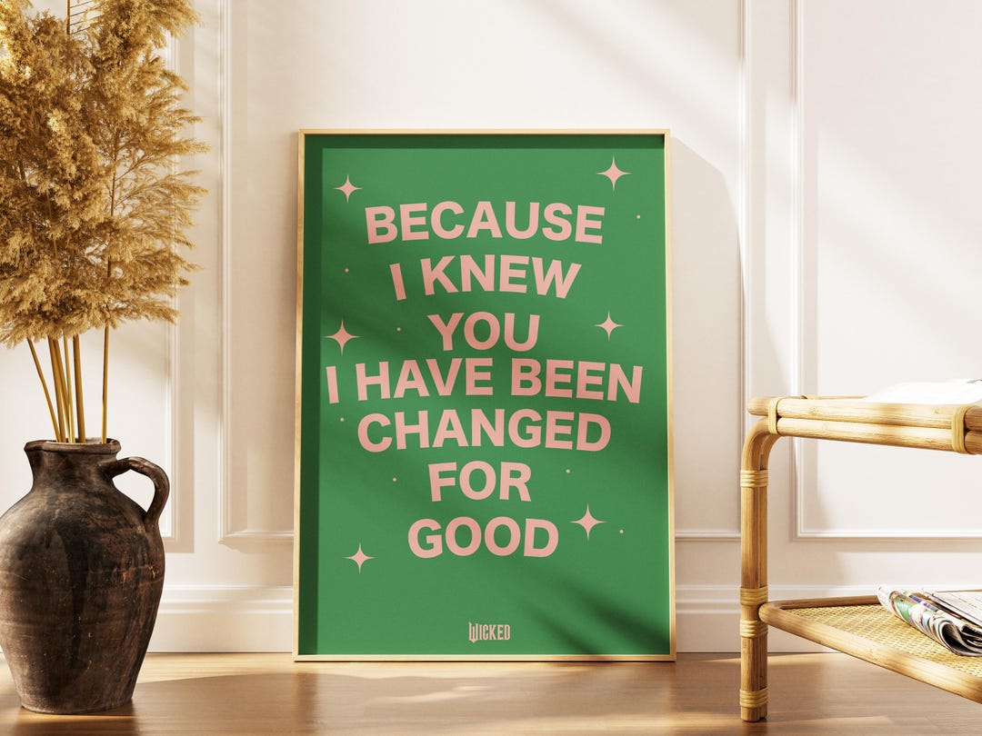 Changed for Good Poster | Wicked Musical Digital Download | Broadway ...