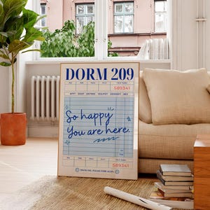 Custom Guest Check Dorm Room Number Poster - Etsy